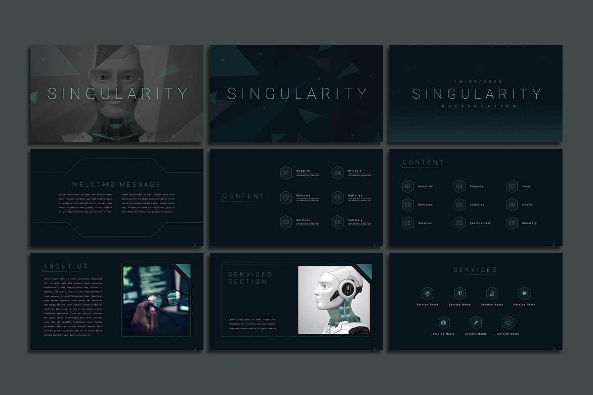 Singularity - Robotics Presentation, a Presentation Template by ...