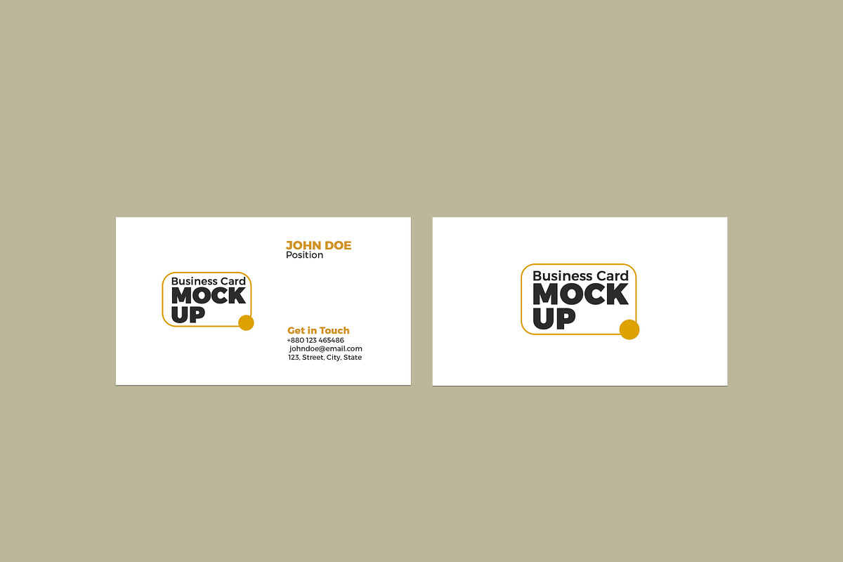 Animated Business Card Mockup - 5 PSD