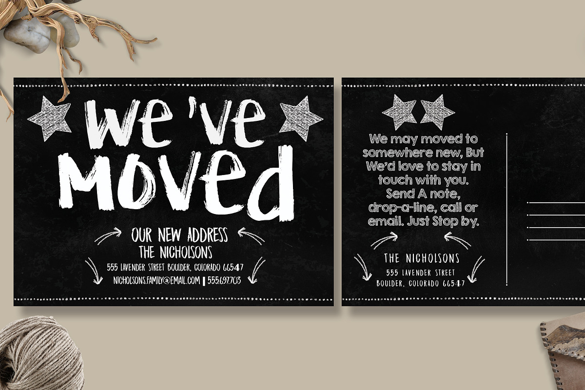 Moving Announcements Card Template, a Card Template by Design Addict