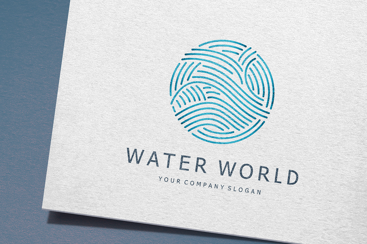 Water World Logo, a Branding & Logo Template by IKarGraphics