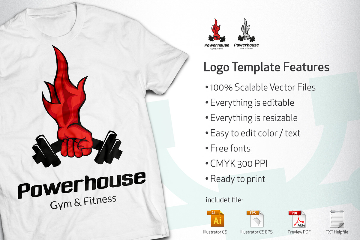 Powerhouse Gym Logo A Branding And Logo Template By Vectorlogos89