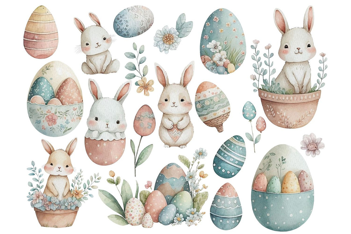 Easter Friends Clipart Collection, a Graphic by JBArt Clipart