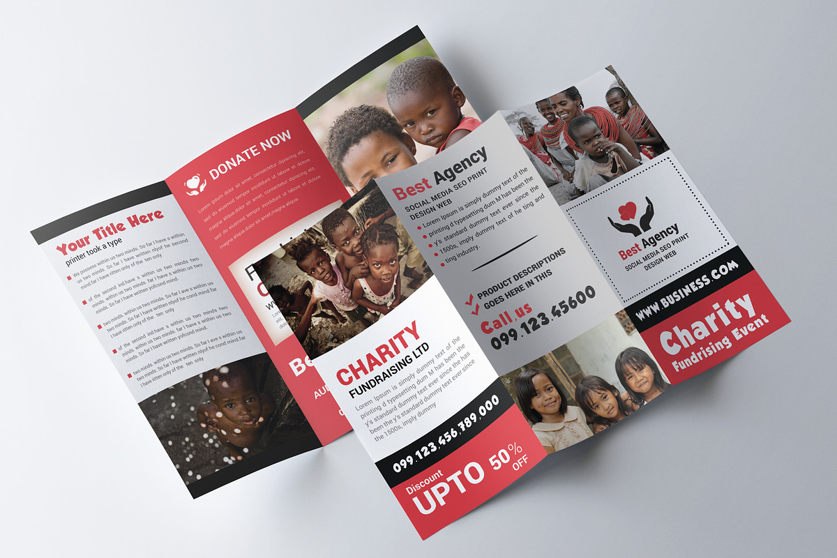 Charity Trifold Brochure, a Brochure Template by AfzaalGraphics