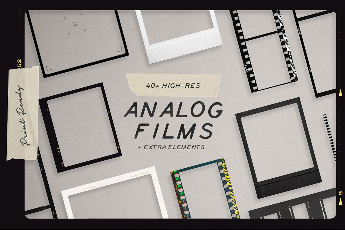 Analog Film Frames BUNDLE, a Social Media Template by Sparrow & Snow