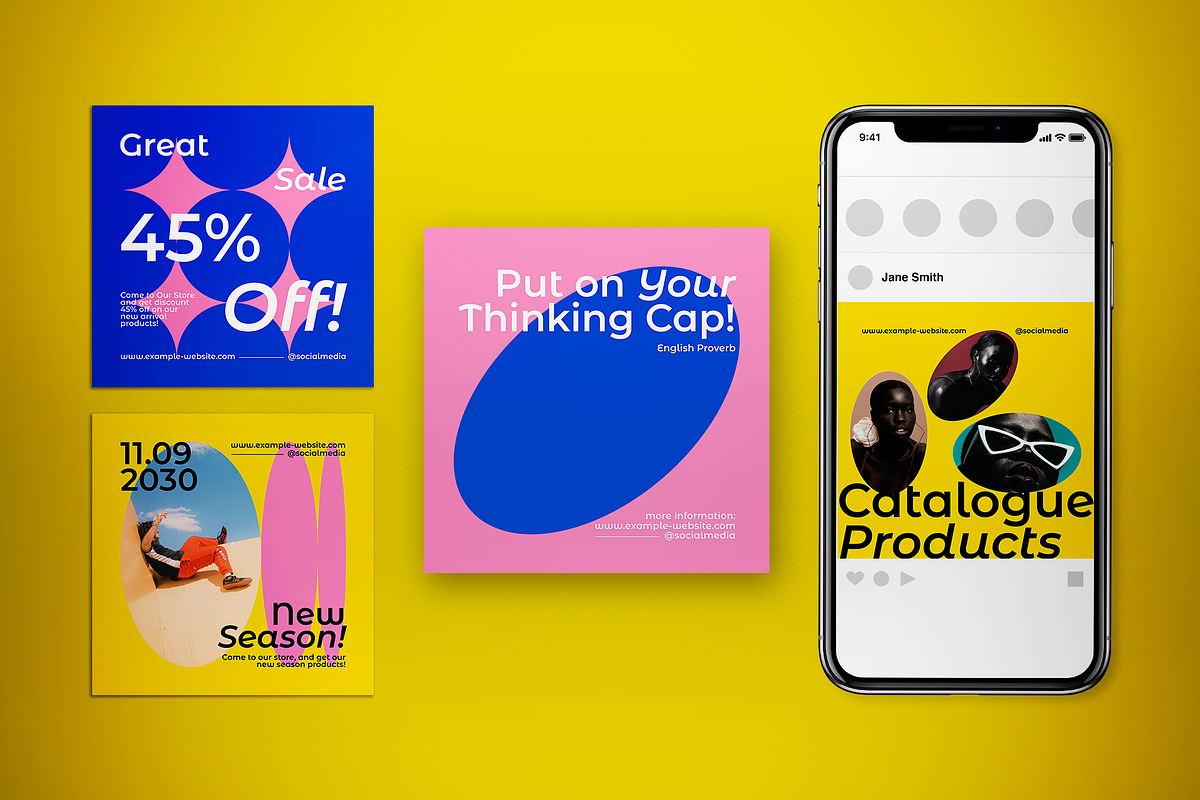 Geometric Basic Shapes Social Media, a Social Media Template by The ...