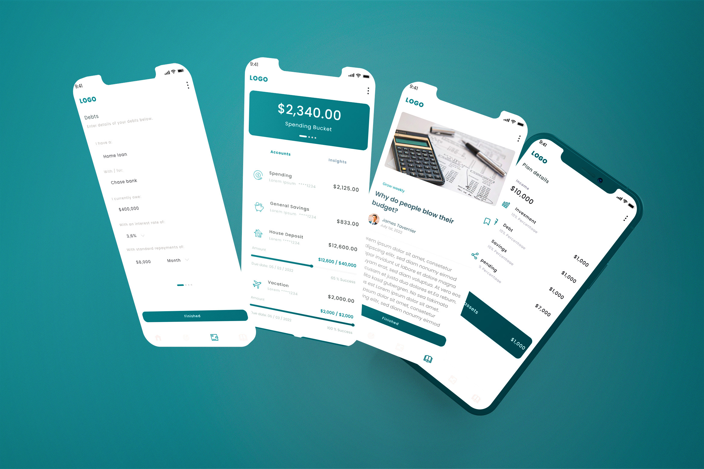 Financial & Economic App Ui Kit, an App Template by nagaredesignstudio