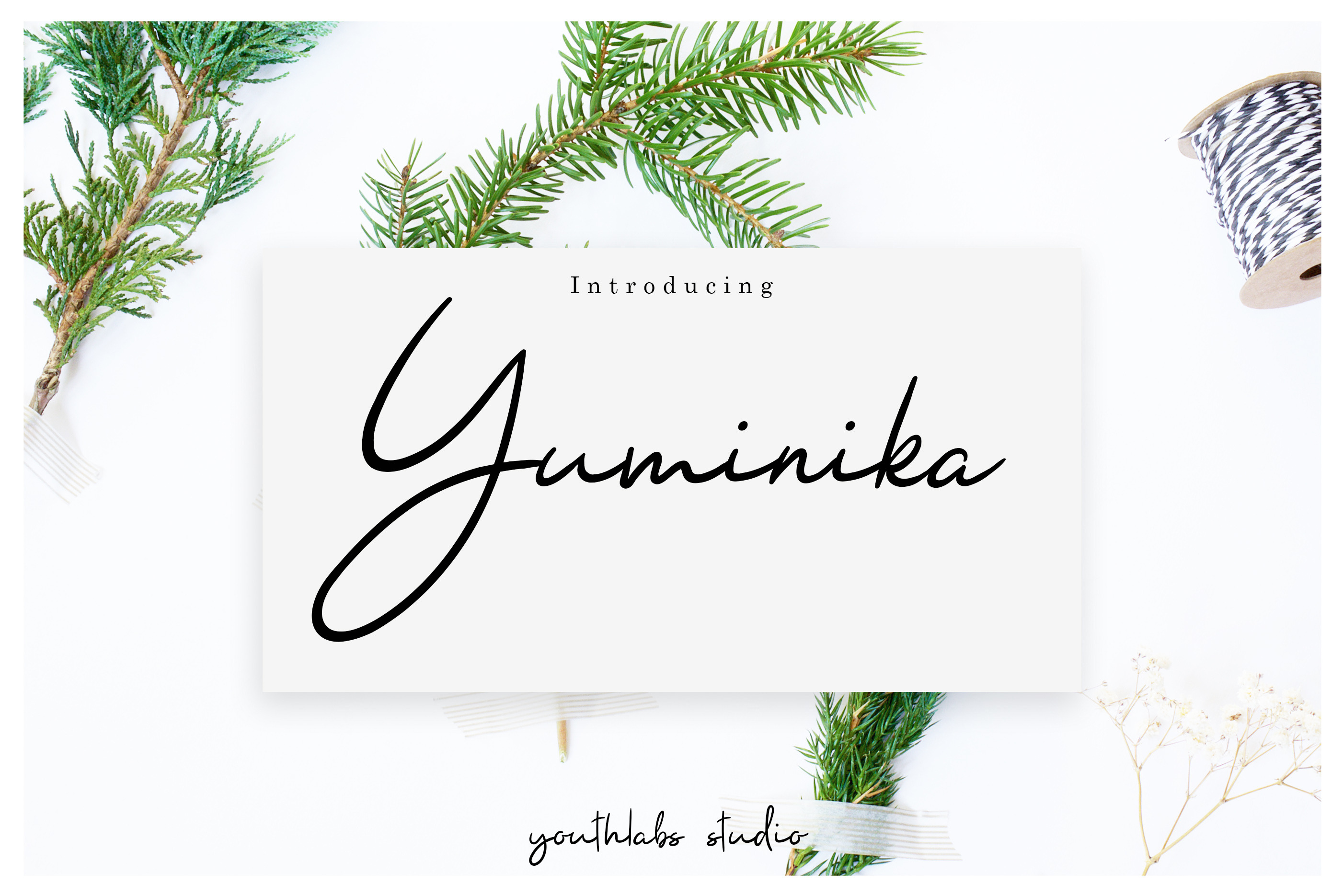 Yuminika - Handwritten Font // SALE, a Script Font by Youthlabs Studio