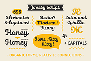 Jonesy - 50% off, a Script Font by Ksenia Belobrova