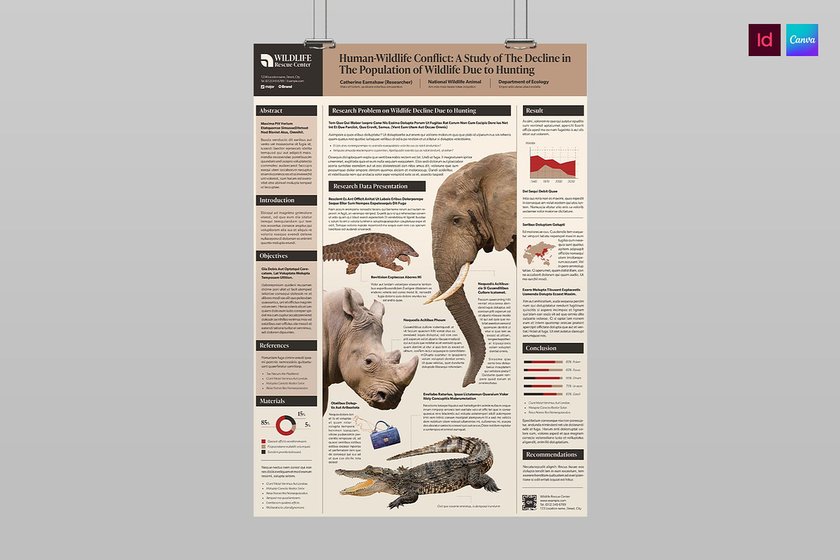Scientific Case Study Poster Layout, a Poster Template by BrandPacks