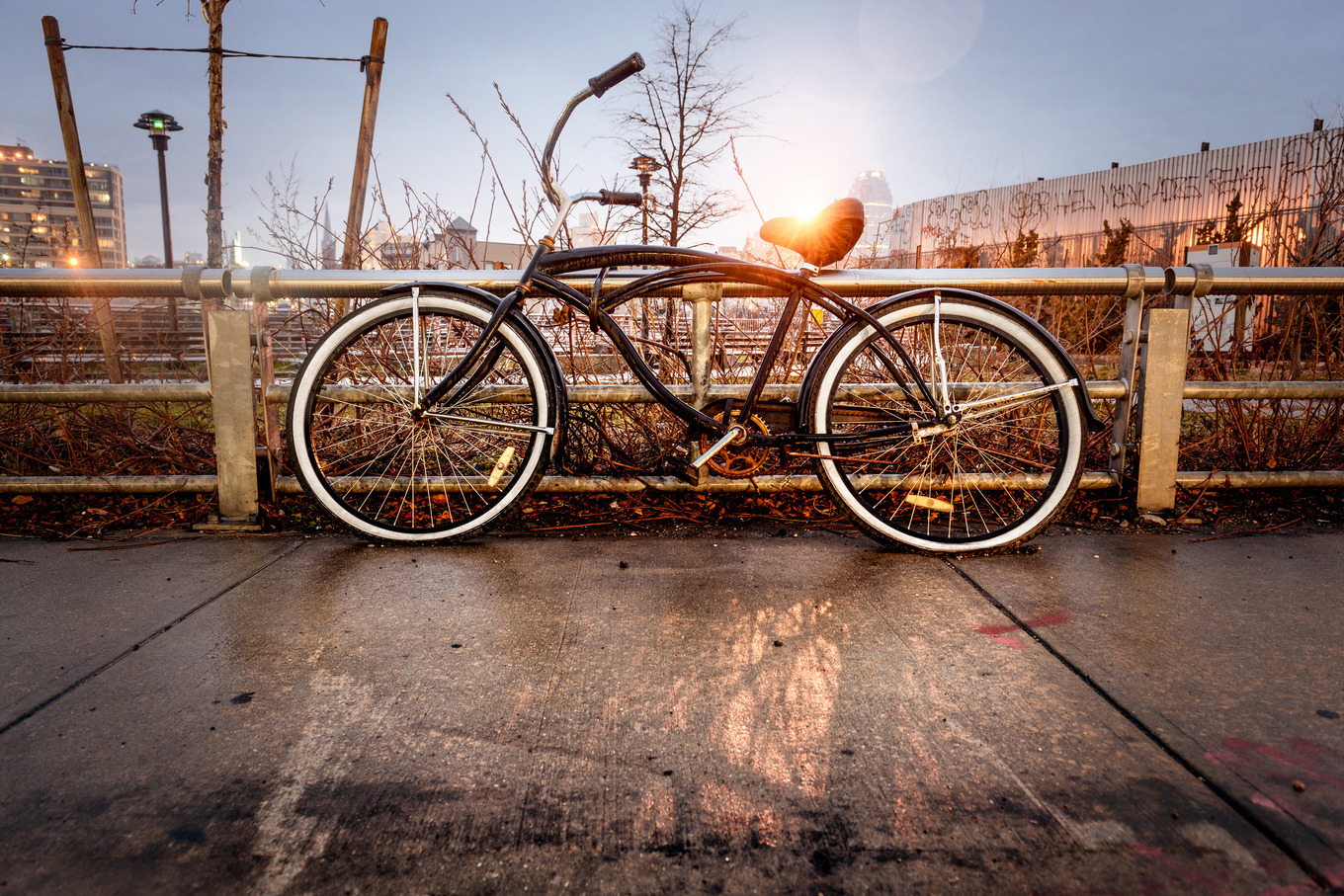 Retro style vintage bicycle, a Transportation Photo by New York Art Store