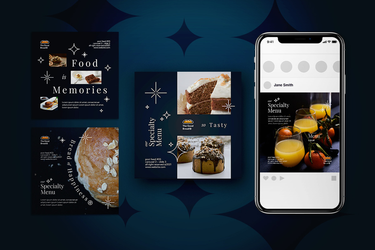 Food Carousel Social Media Pack, a Social Media Template by The Good Store