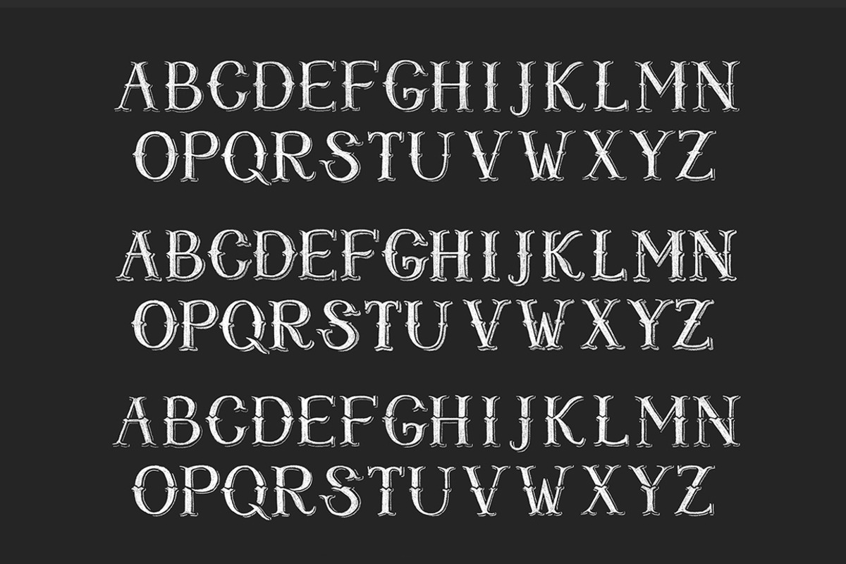Vector chalk typefaces collection, an Object Graphic by polygraphus