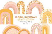 Retro Boho Rainbow Clipart, an Illustration by Murphy & Frank