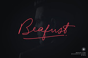 Beafust, a Script Font by vuuuds