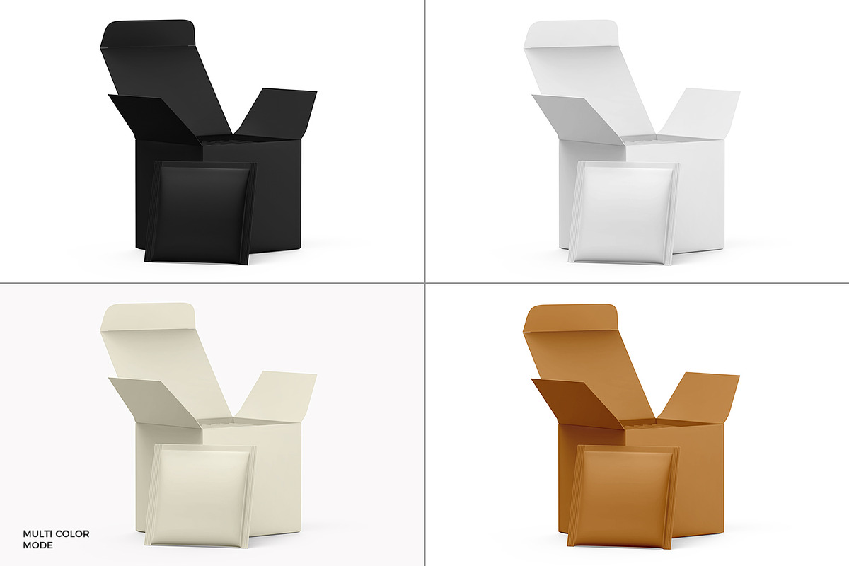 Tea Packaging Box With Sachet Mockup, a Packaging Mockup by Ram Studio