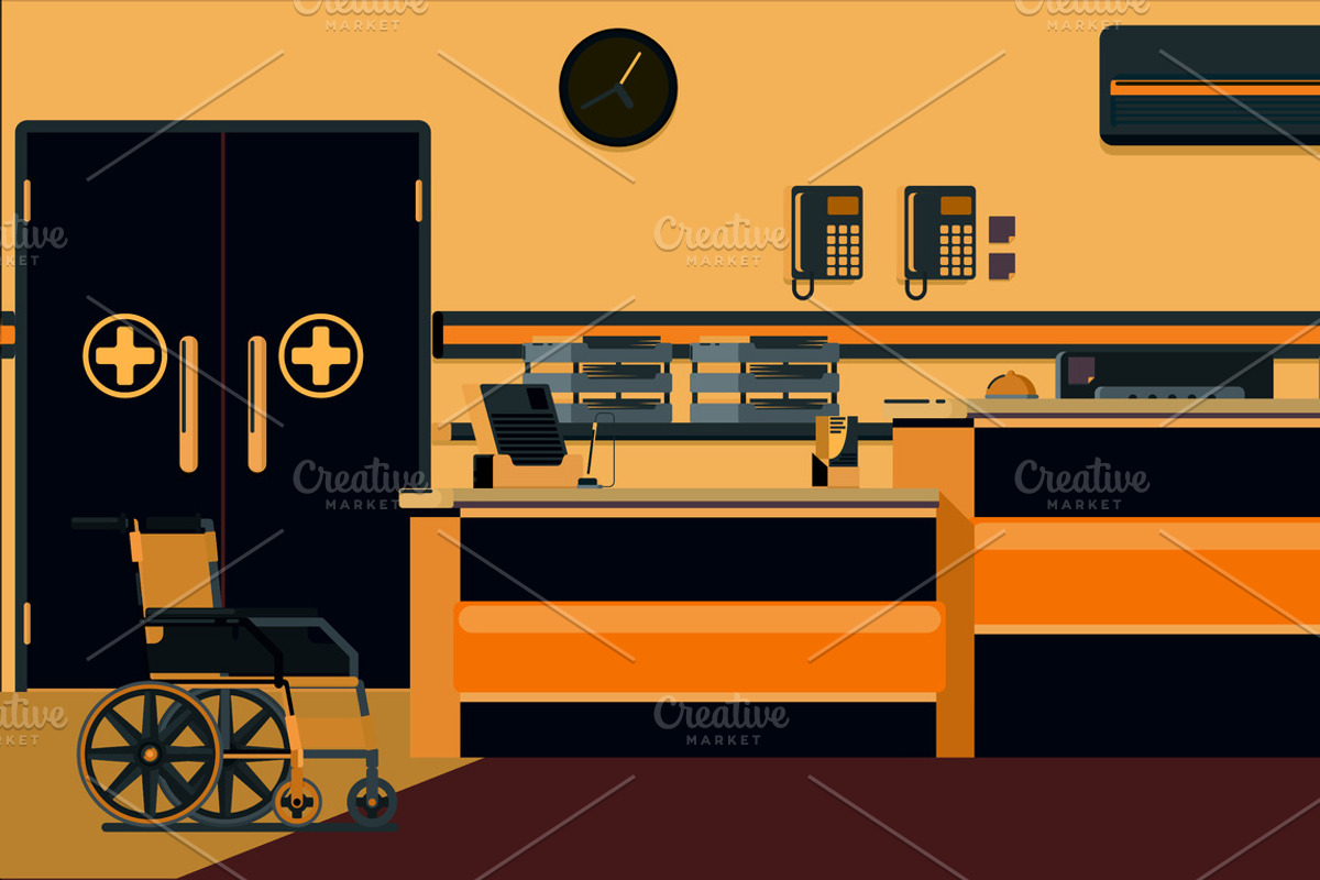 Hospital Reception Illustration, a Healthcare Illustration by ...