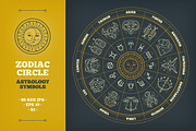 Zodiac circle with horoscope signs, an Animal Illustration by painterr