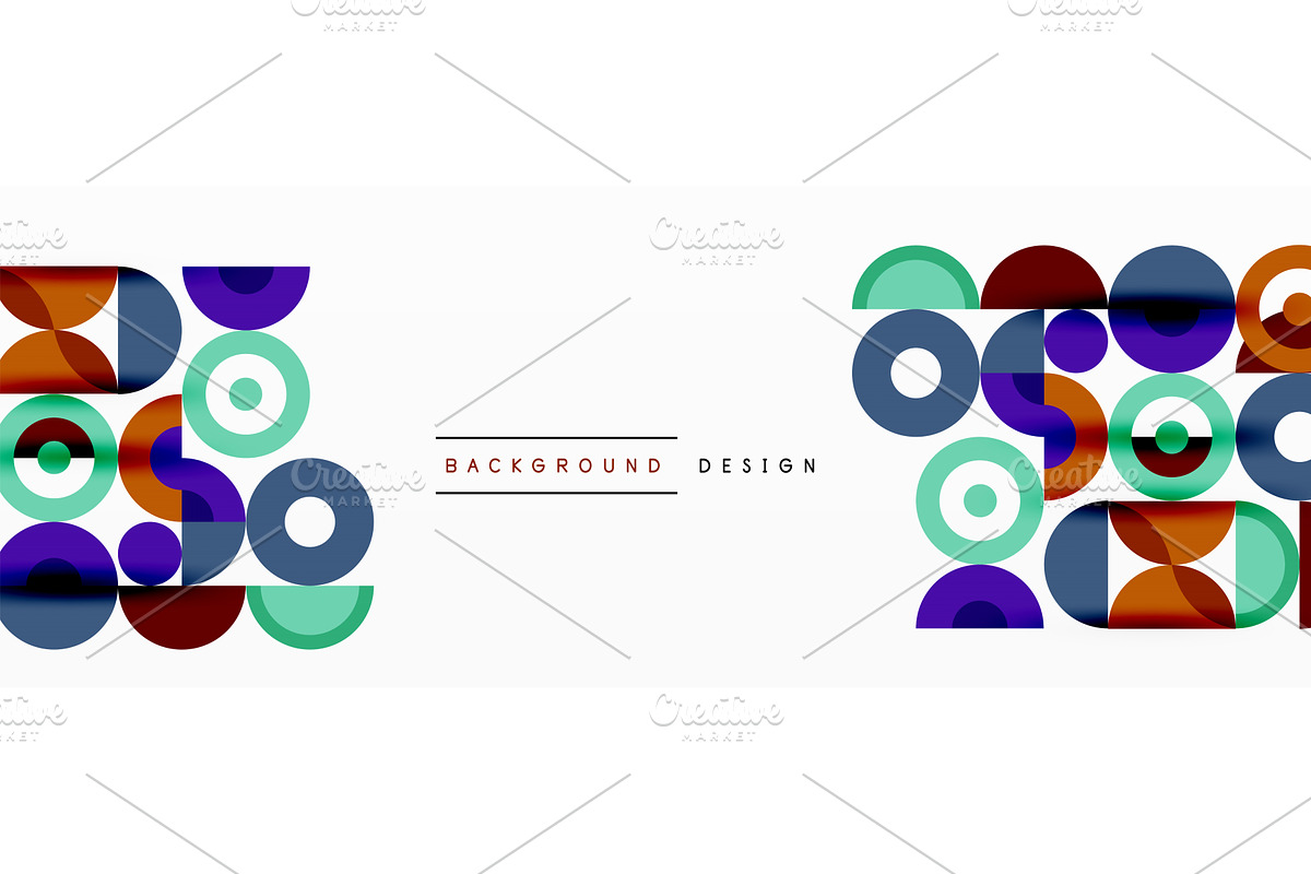 Colorful circle abstract background, a Texture Illustration by ...