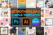 Mother's Day Canva Templates, a Social Media Template by Tiarsh Designs
