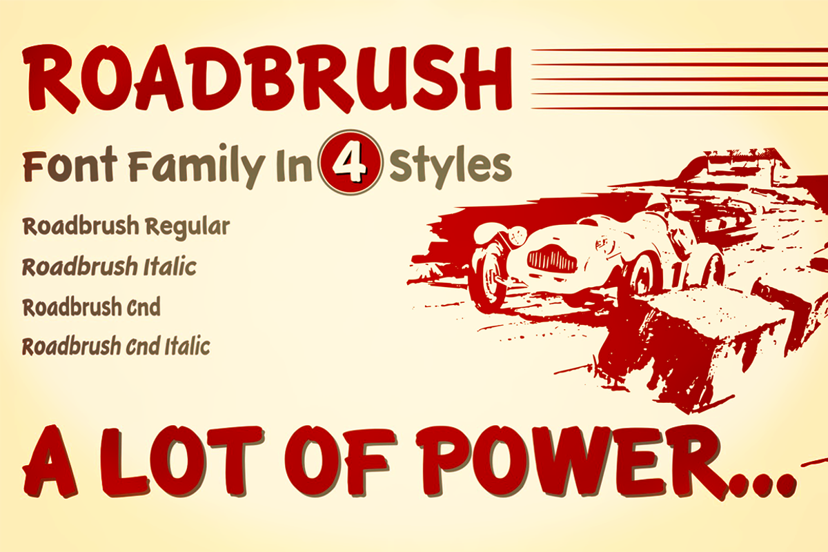 Roadbrush Hand Lettering, a Script Font by Kustomtype