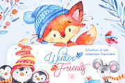 Winter Friends. Holiday collection, a Decorative Illustration by StarJam