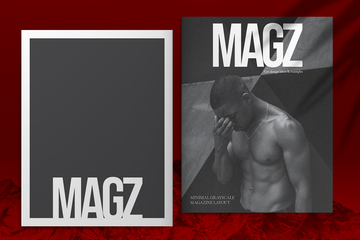 Grayscale Magazine Layout | Creative Market