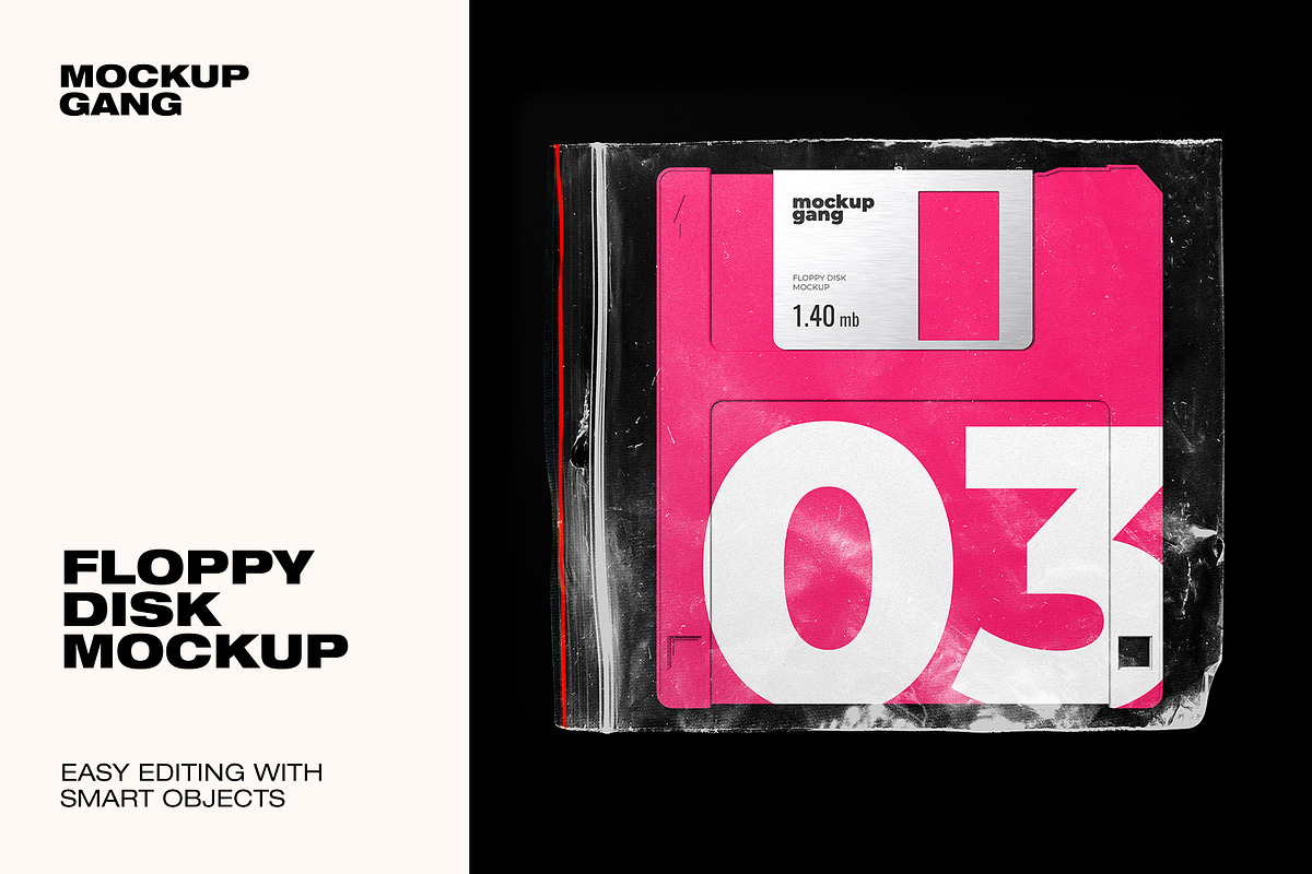 Floppy Disk Mockup, a Product Mockup by Mockup Gang