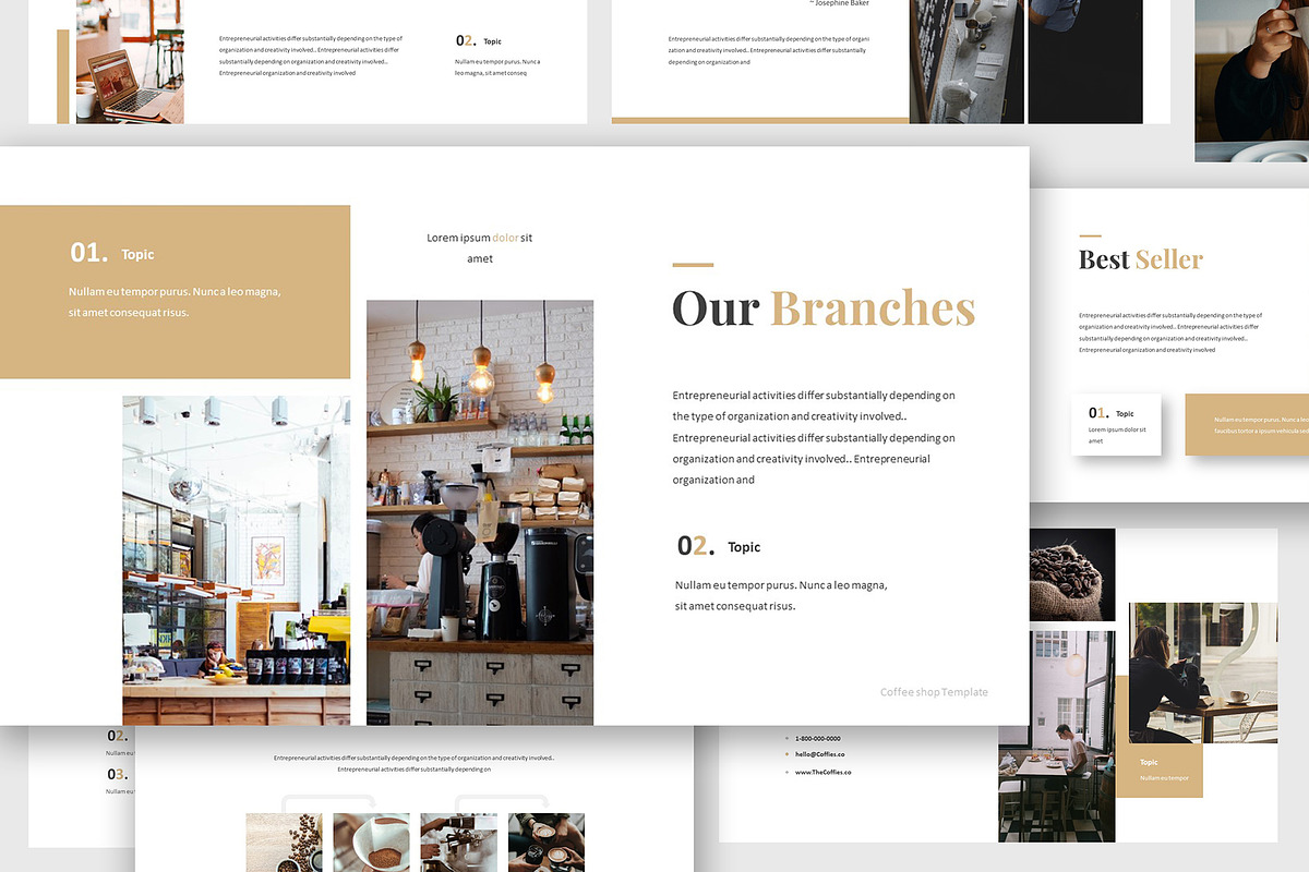 Coffee Shop Google Slides Template, a Presentation Template by Giant Design