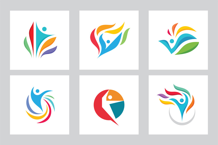 Positive Human Logo Vector Set, a Branding & Logo Template by serkorkin