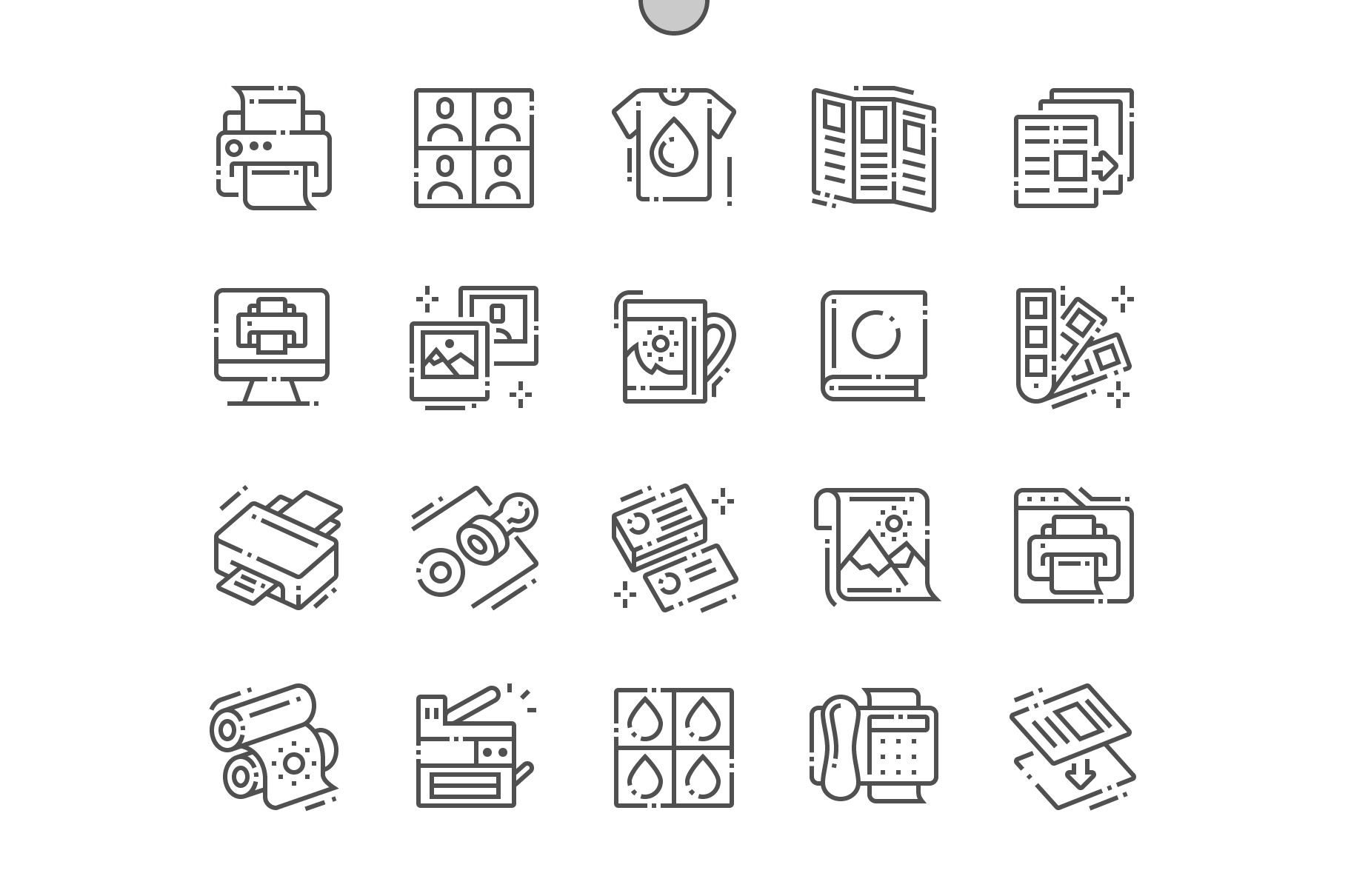 Print Line Icons, an Outline Icon by Palau | Creative Market