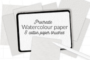 Procreate watercolor paper set