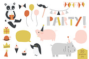 Party Animal | Vector | Animal Illustrations ~ Creative Market