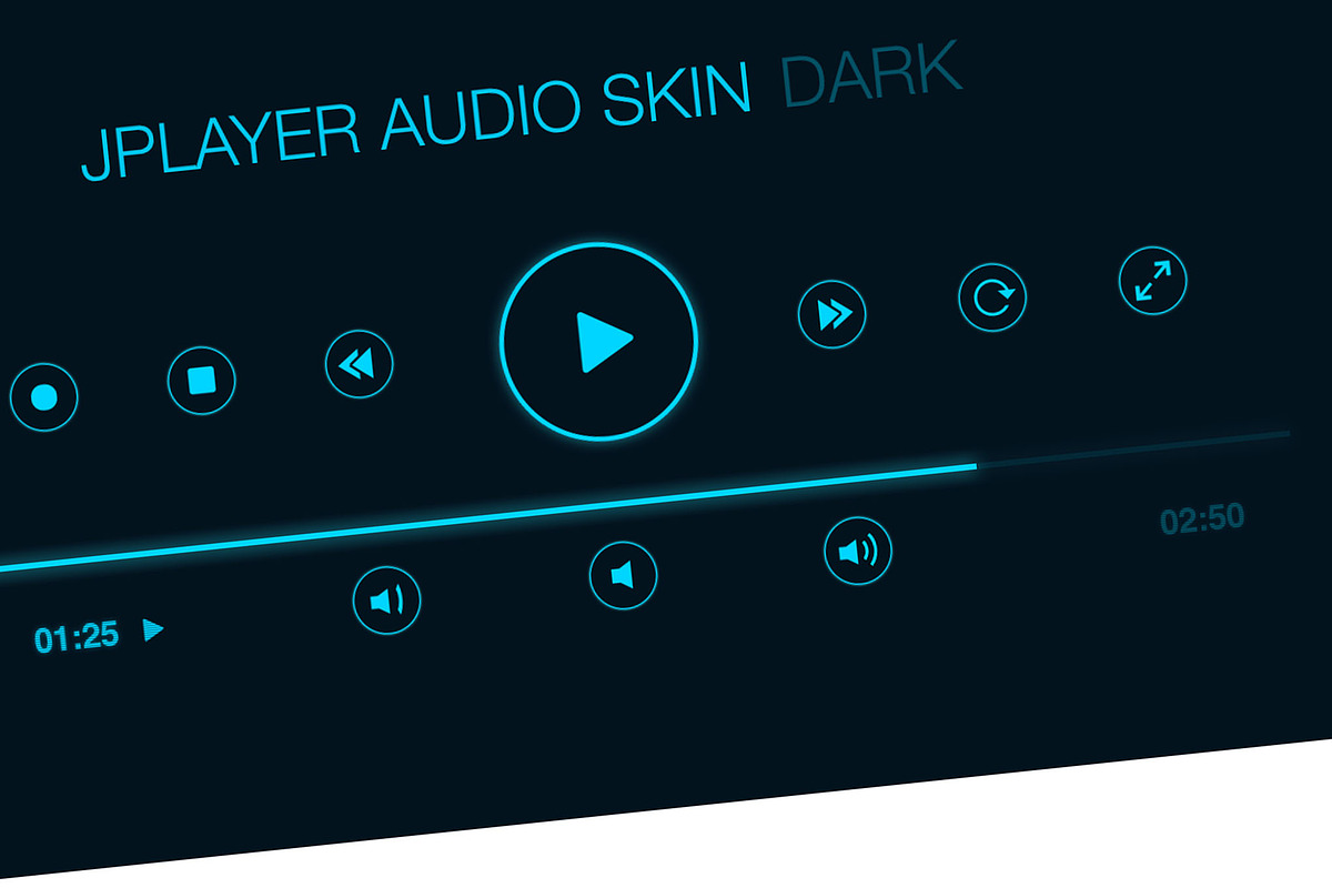 Audio Player User Interface PSD HiDP, a Templates & Theme by D2T Studio