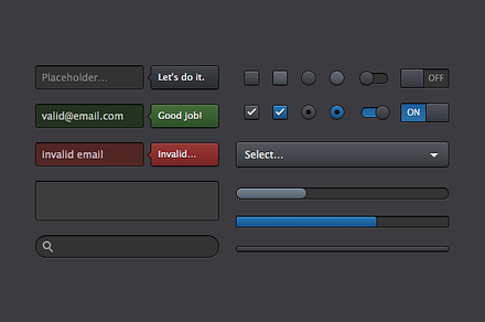 Graphite CSS UI Kit, an UI Kit Template by CSSFlow