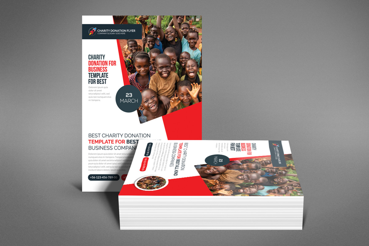 Charity Donation Flyer Template, a Flyer Template by graphicforest