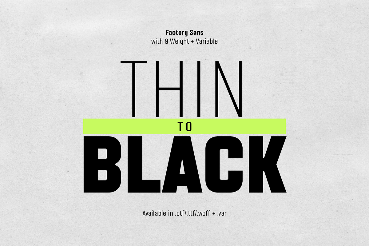 Factory Sans – Modern Sans Typeface