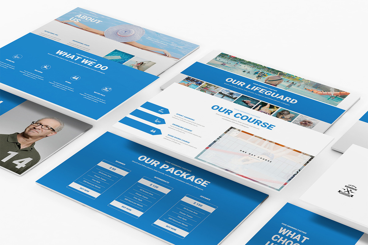 Swimming Powerpoint Template, a Presentation Template by Incools Stokie