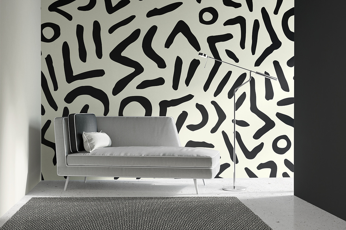 Hand Drawn Abstract Wallpaper, a Wallpaper Graphic by MalyskaStudio