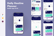 Daily Routine Planner App UI Kit, an UI Kit Template by uicube