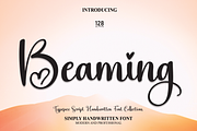 Beaming | Script Font, a Script Font by Scratchones | Creative Market