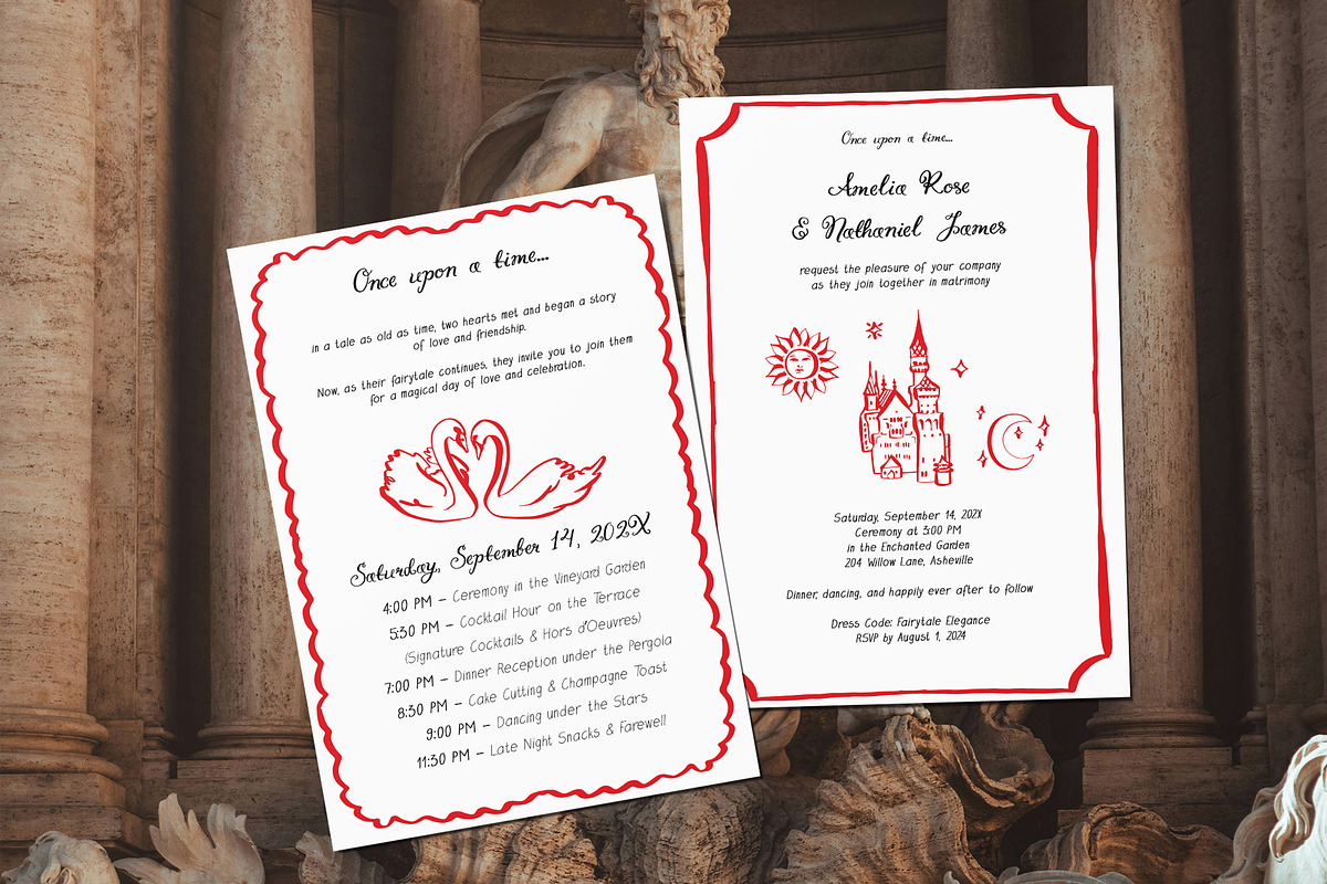 Whimsical Wedding hand-drawn vector, an Object Graphic by SunnyAfternoons
