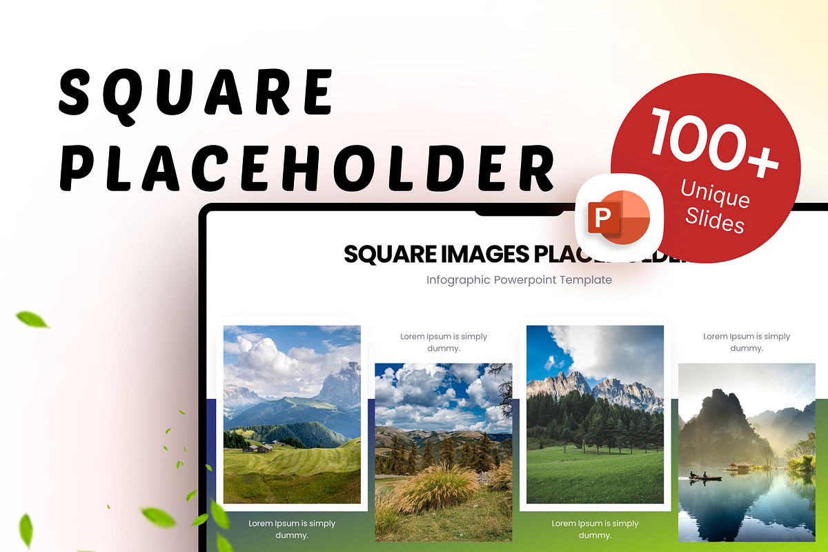 Square Image Placeholder - Infographic Presentation Template