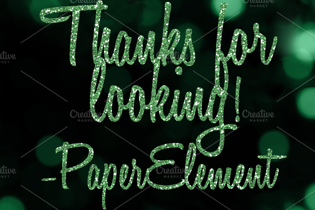 Green Glitter Alphabet Clip Art, an Object Graphic by Paper Element