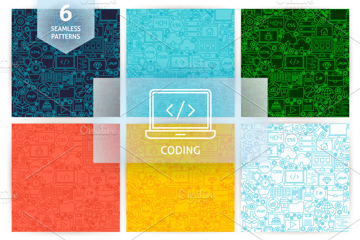 Coding Line Seamless Patterns