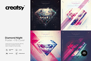 Diamond Night Party 4 Posters, a Flyer Template by Creatsy
