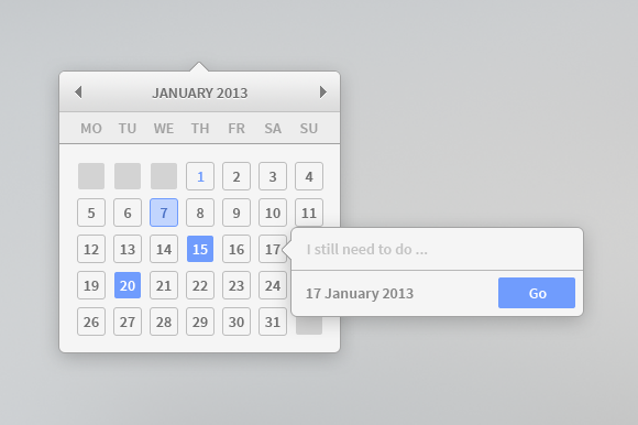 Minimal Calendar Widget, a Templates & Theme by Creative VIP