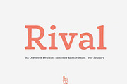 Rival Font Family, a Slab Serif Font by Mostardesign Type Foundry