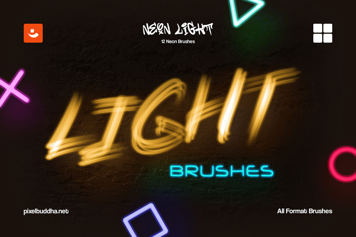 Multi-App Neon Light Brushes, a Brush Add-On by pixelbuddha.net