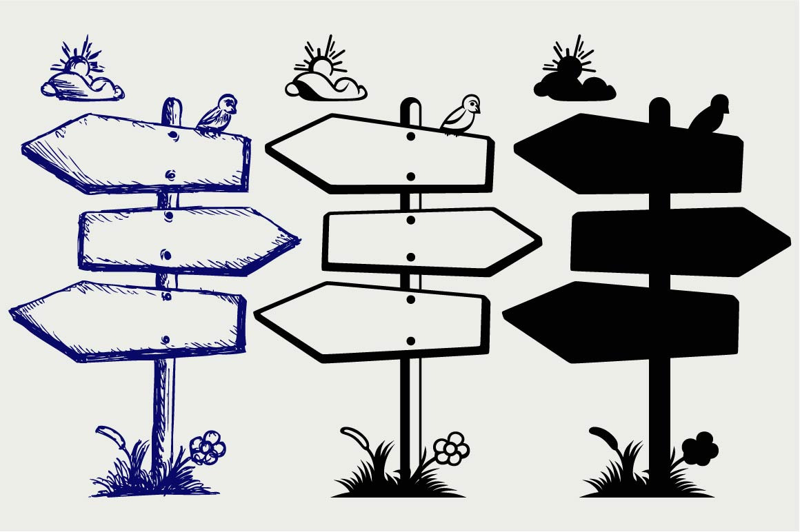 Arrow board SVG, an Outline Icon by LineworkStock