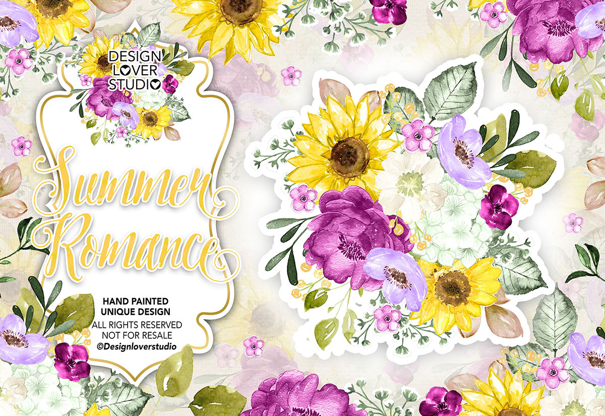 Summer Romance design, an Illustration by designloverstudio